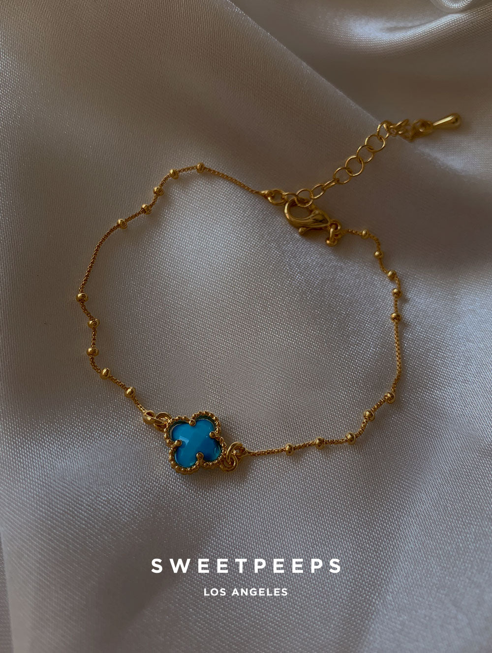 Myley Blue Clover Bracelet – SP Inc.